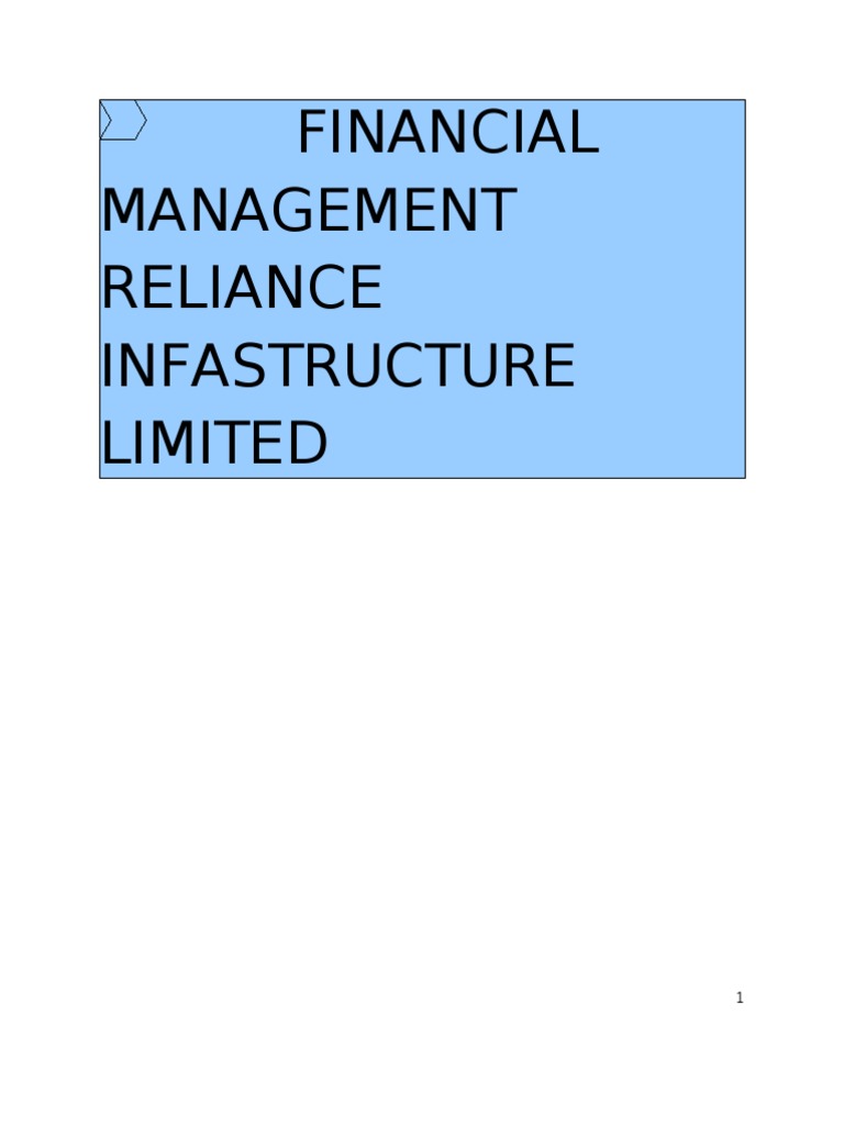 Reliance Infrastructure Financial Analysis | PDF | Return On Equity ...