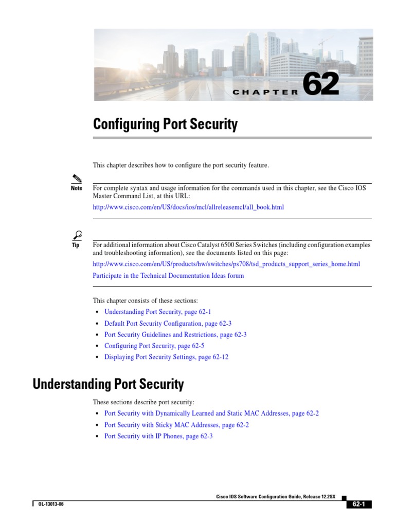 Configuring Port Security | PDF | Router (Computing) | Port (Computer ...