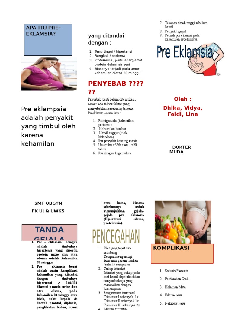 Leaflet Pre Eklamsia | PDF