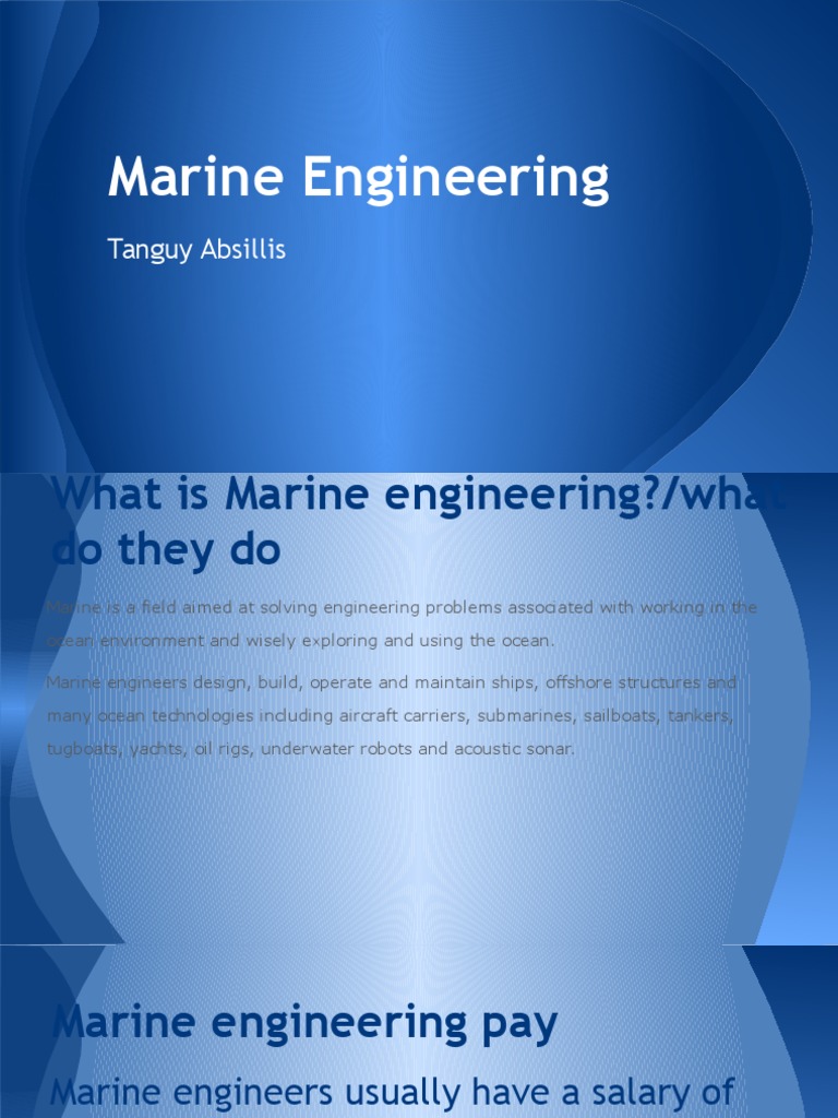 Marine Engineering Pdf Technology Engineering