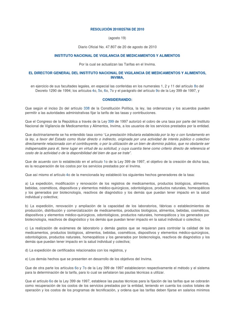 Registro Sanitario Invima | PDF | Leche | Medicamentos con receta