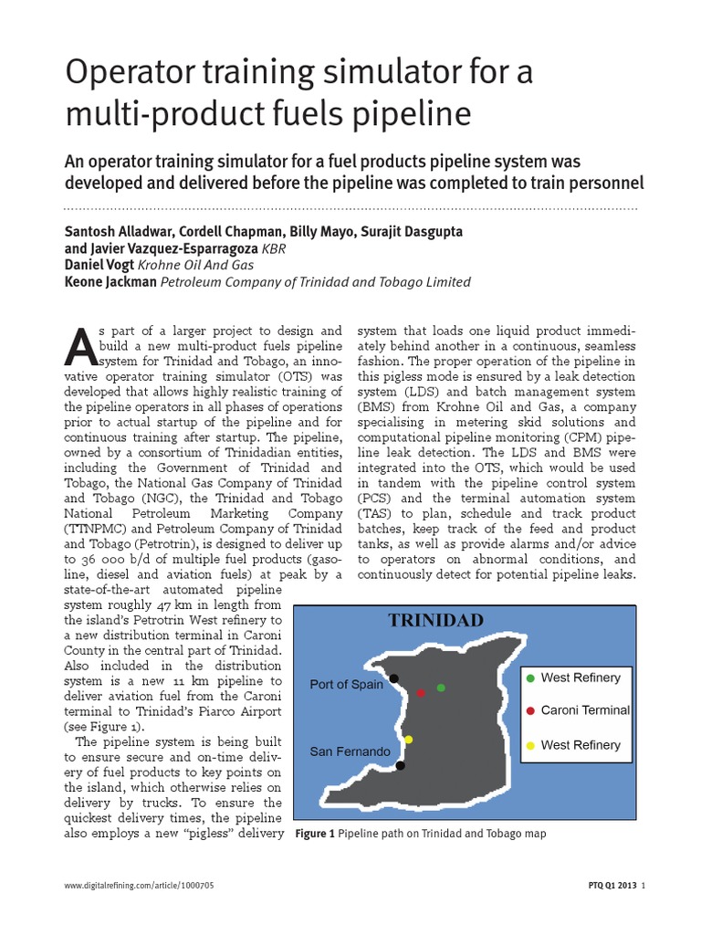 Operator Training Simulator | Download Free PDF | Pipeline Transport ...