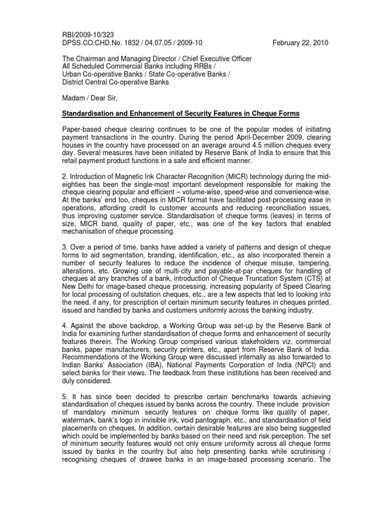 Rbi/2009-10/323 Dpss - Co.chd - No. 1832 / 04.07.05 / 2009-10 | PDF ...