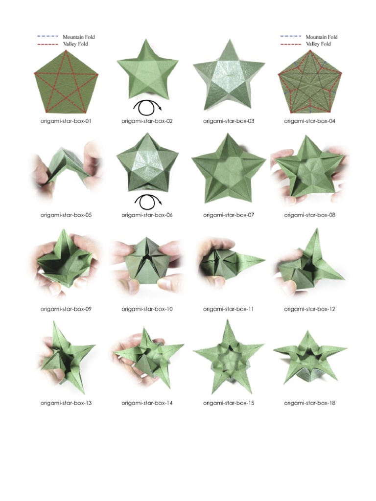 ORIGAMI - 5 Point Star Box From A Pentagon | PDF