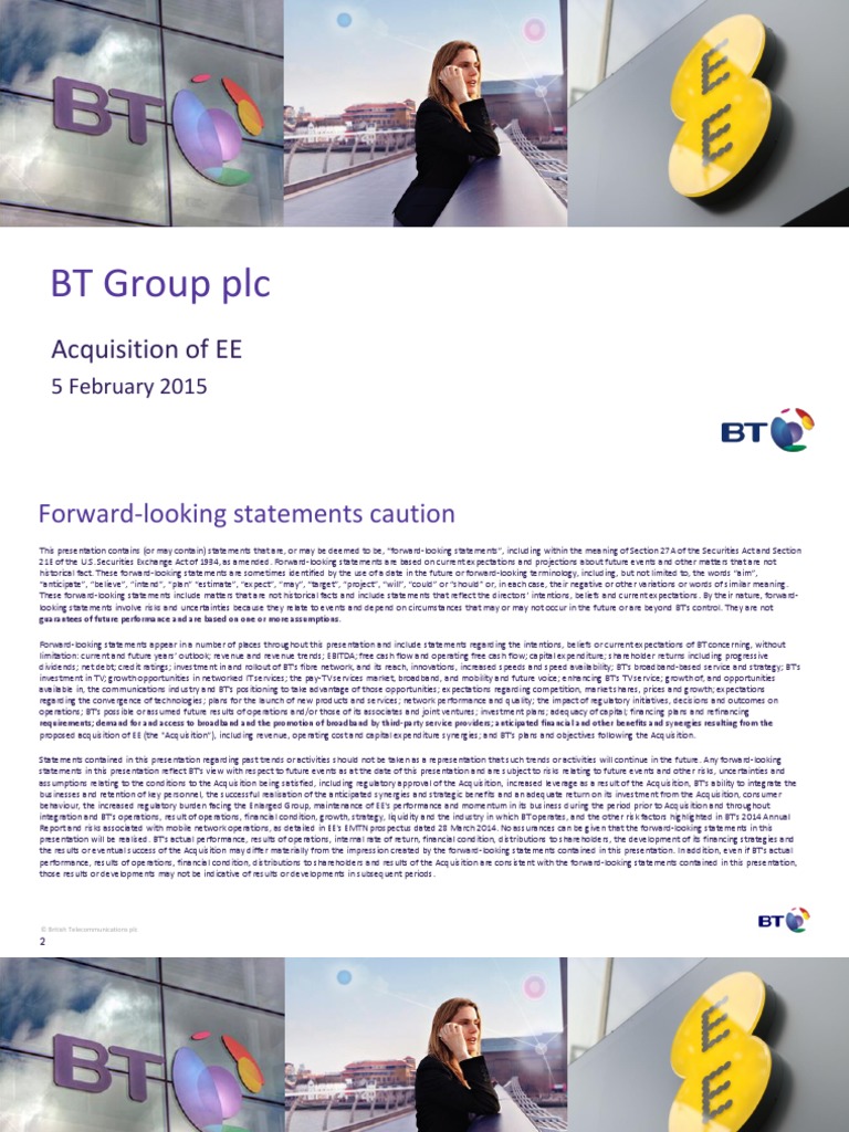 Ee Announcement Presentation Final | PDF | Mergers And Acquisitions ...