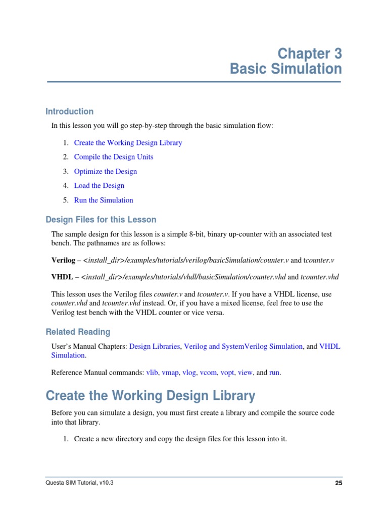 Questa Getting Started | PDF | Command Line Interface | Library (Computing)