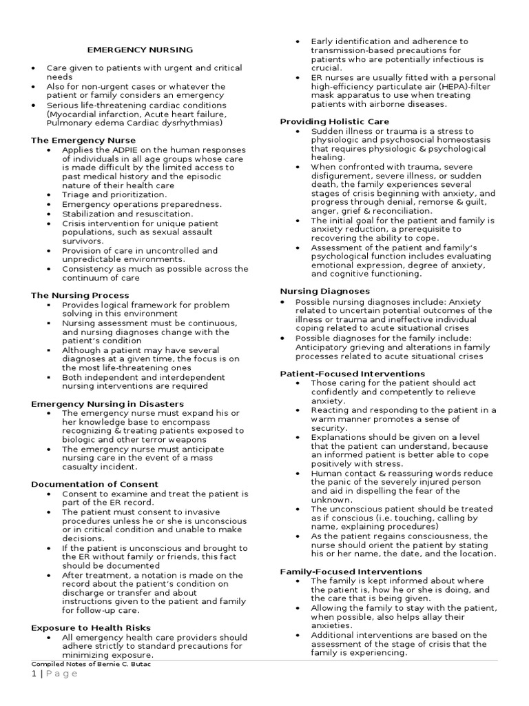 About Emergency Nursing Notes | PDF | Burn | Hypothermia