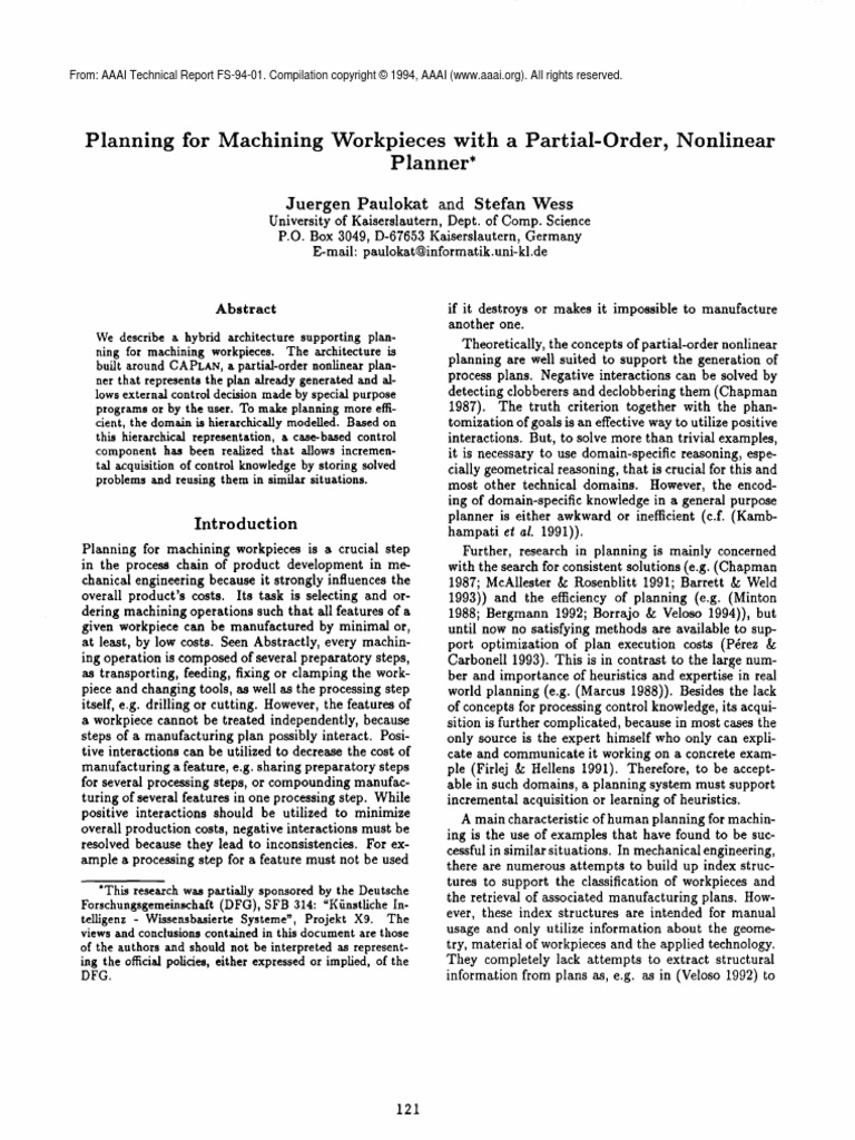 Planning For Machining | PDF | Machining | Cognitive Science