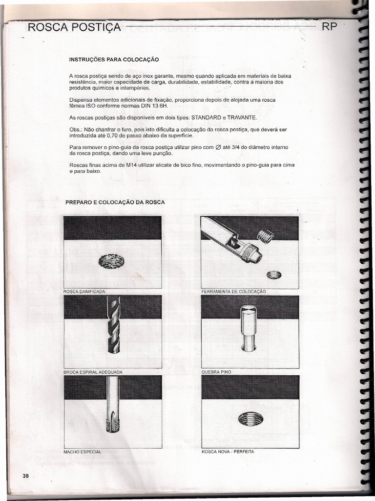 Tabela de Roscas HELICOIL | Download grátis PDF | Tumultos | Science