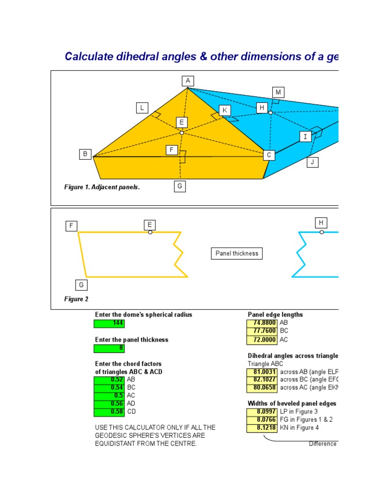 Dihedral Angle Panel Calculator SIP | PDF