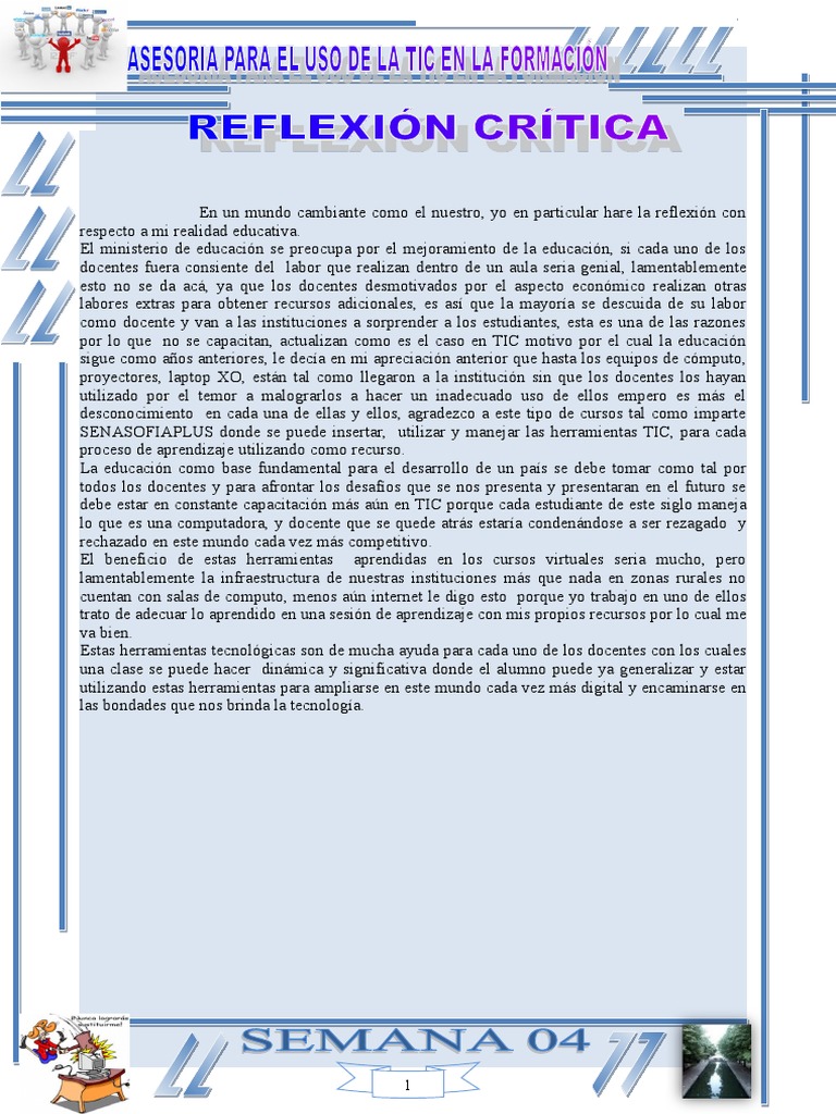 Reflexion Critica | PDF
