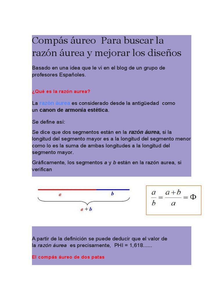 Compas Aureo | PDF | Métodos y materiales de enseñanza