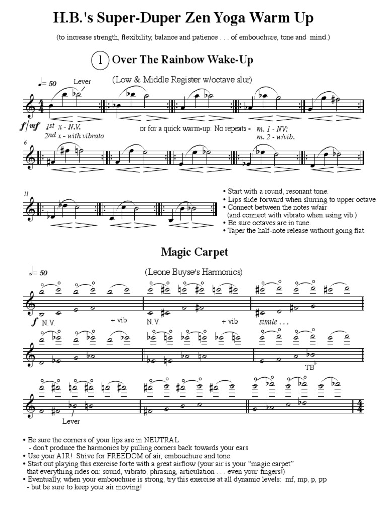 Flute Warm Up - Great | PDF | Elements Of Music | Aerophones