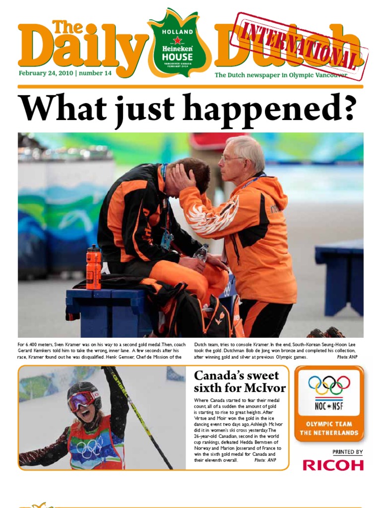 The Daily Dutch International #14 From Vancouver - 02/24/10 | PDF ...