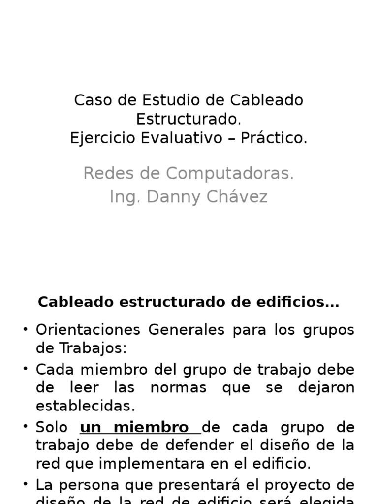 Caso de Estudio - Cableado Estructurado de Edificios | PDF | Tecnología de medios | Redes