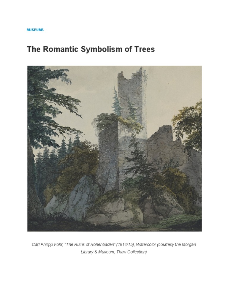 The Romantic Symbolism of Trees | PDF | Landscape | Romanticism