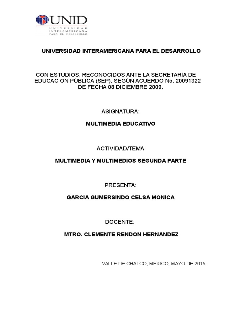 Multimedia y Multimedios | PDF | Tecnología de información y comunicaciones | Plan de estudios