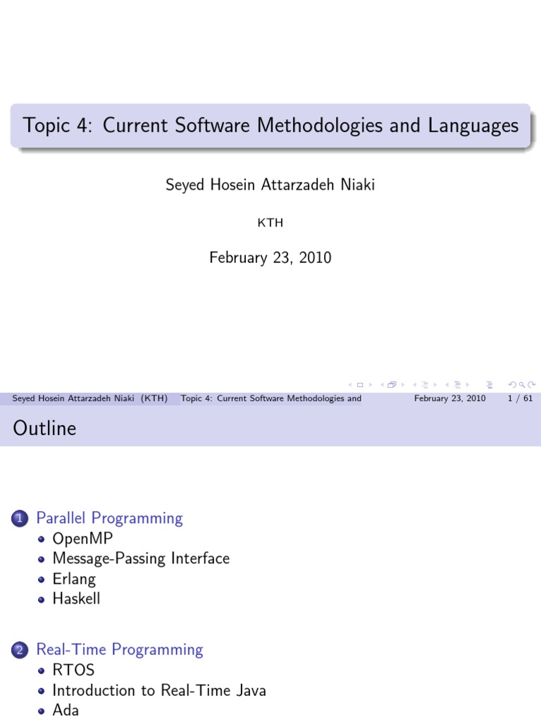 Current Software Methodologies And Languages Pdf Parallel Computing Message Passing Interface