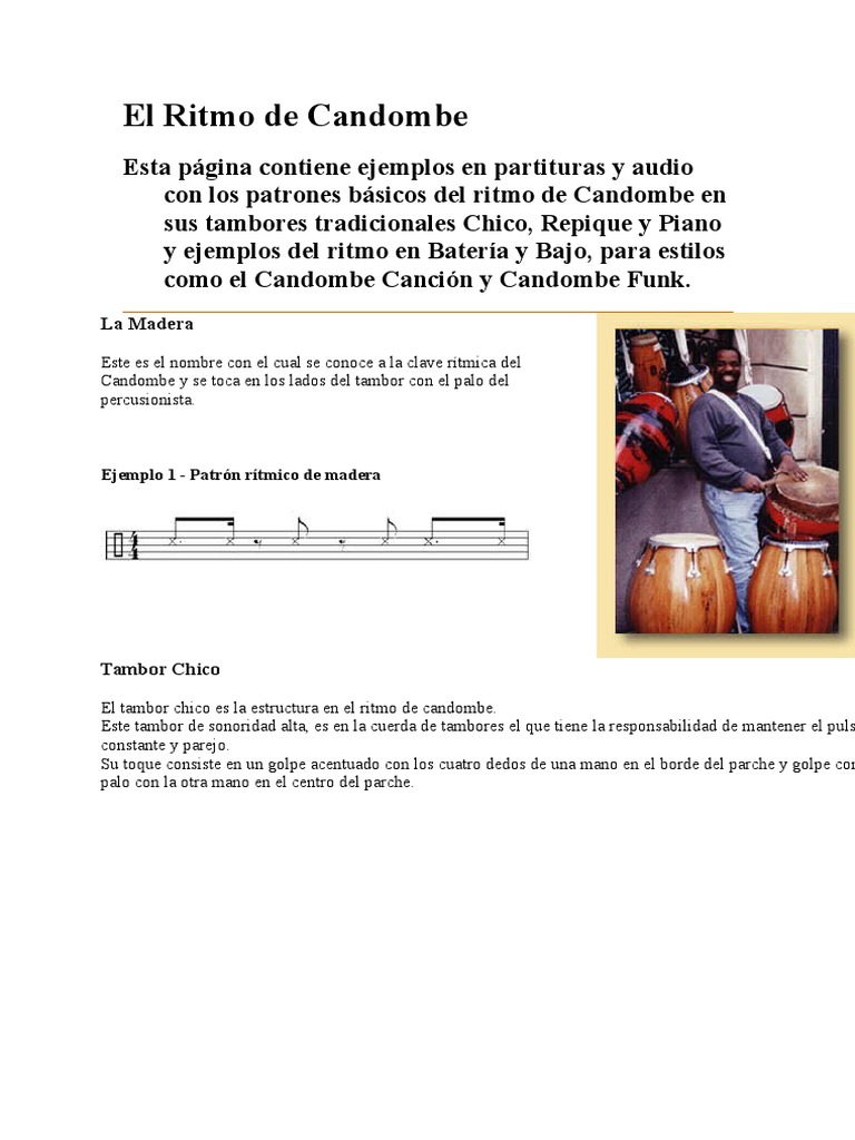 El Ritmo de Candombe | PDF | Bajo | Ritmo