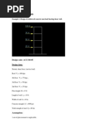 Aci Shear Wall Design | PDF | Wall | Bending