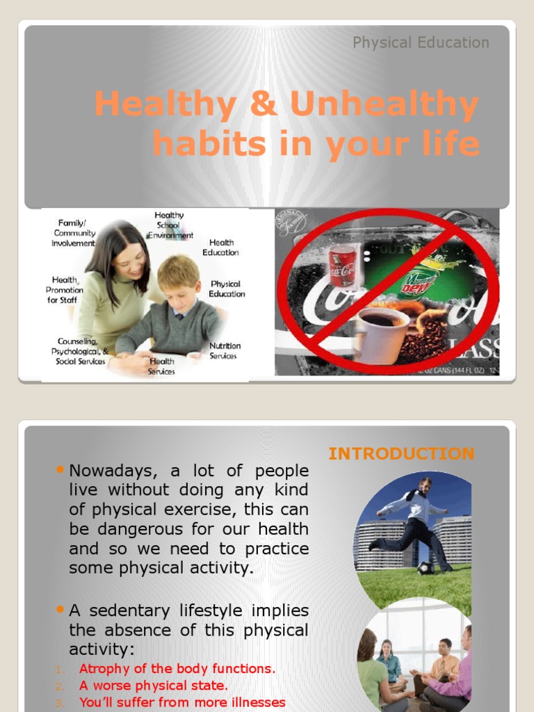 Healthy vs Unhealthy Lifestyle Habits | PDF | Obesity | Determinants Of ...