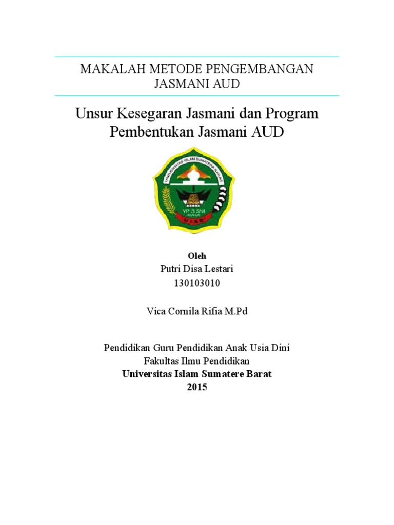 1-Unsur Kesegaran Jasmani Dan Program Pembentukan Jasmani | PDF
