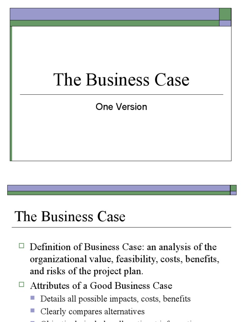 Business Case | PDF | Net Present Value | Business Economics