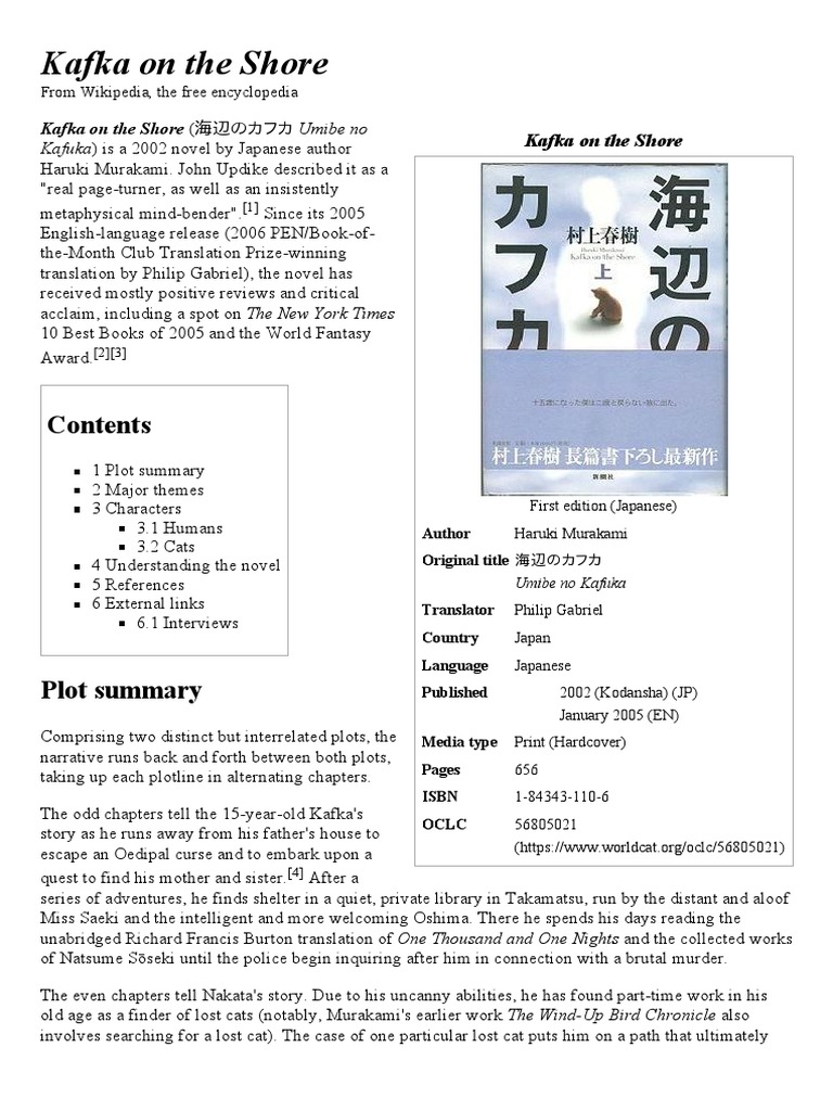 About Kafka on the Shore | Books | Fiction & Literature