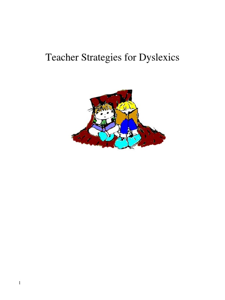 Dyslexia Handbook Teacherstrategies Kanth | PDF | Dyslexia | Homework