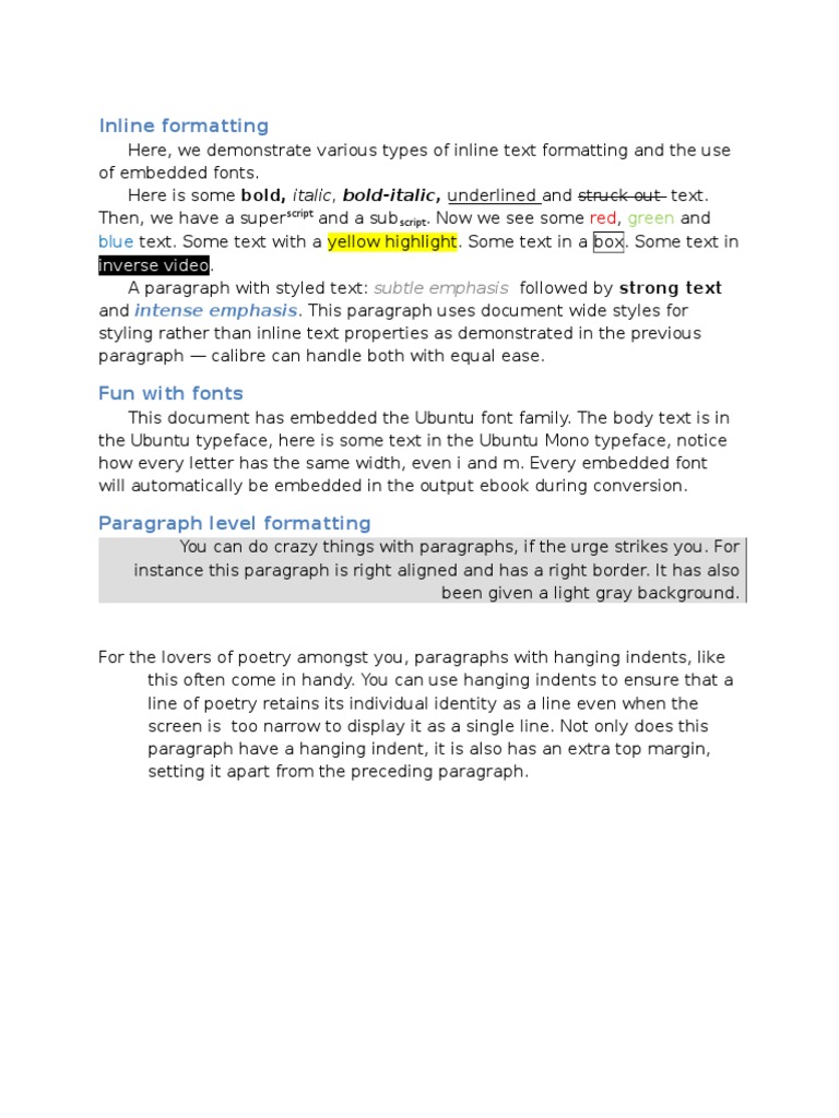 Inline Formatting: Inverse Video | PDF | Hyperlink | Typefaces