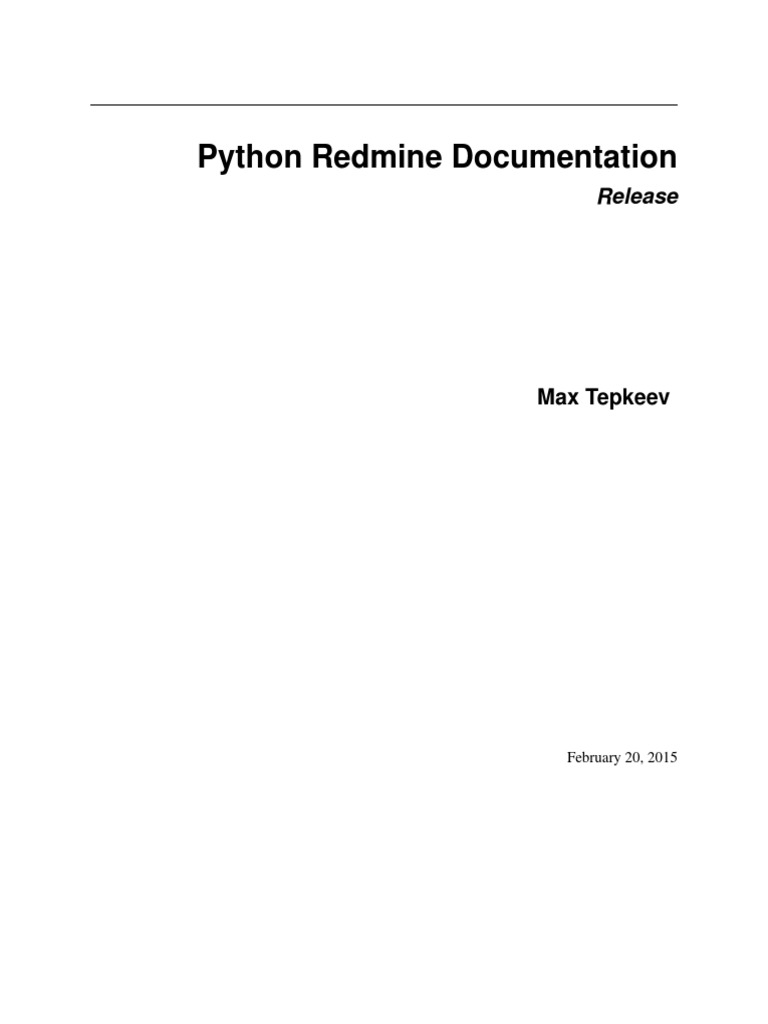Python Redmine Pdf Python Programming Language Application