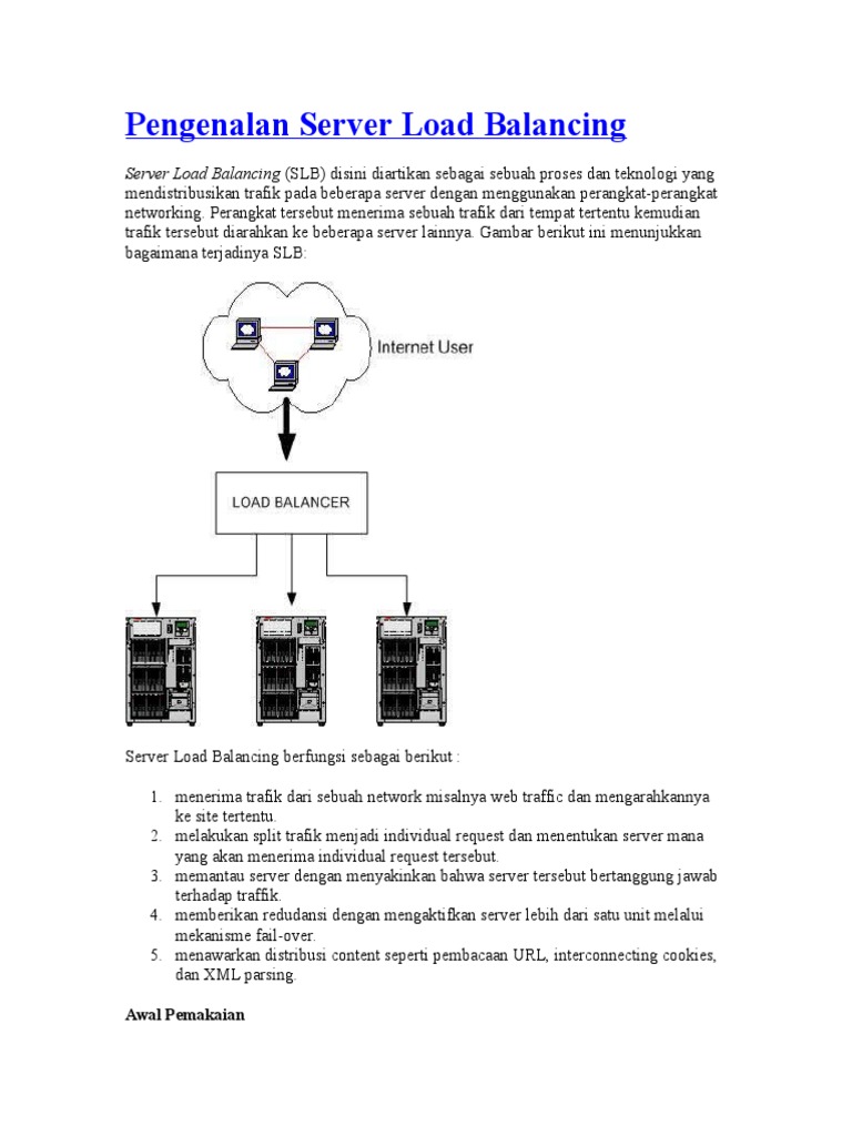 Pengenalan Server Load Balancing | PDF | Bisnis | Teknologi & Rekayasa