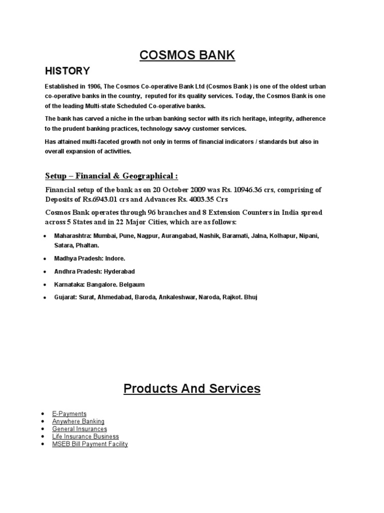 Cosmos Co-Operative Bank | PDF | Debit Card | Visa Inc.