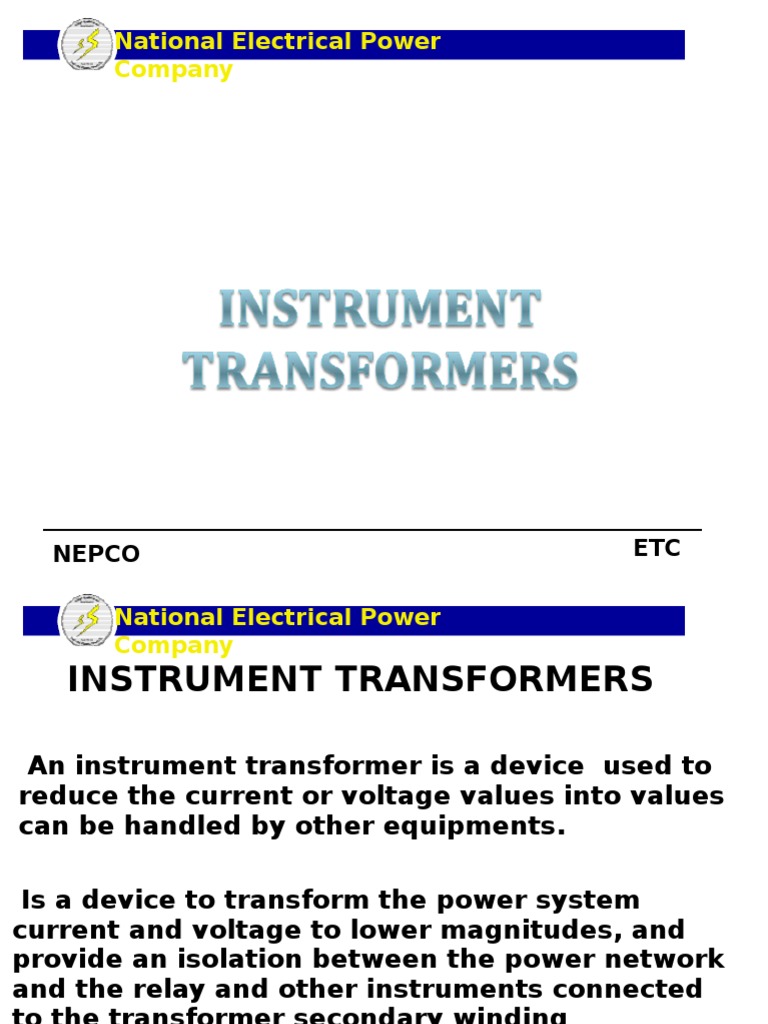 INSTRUMENTTRANSFORMERS | PDF | Transformer | Electric Current
