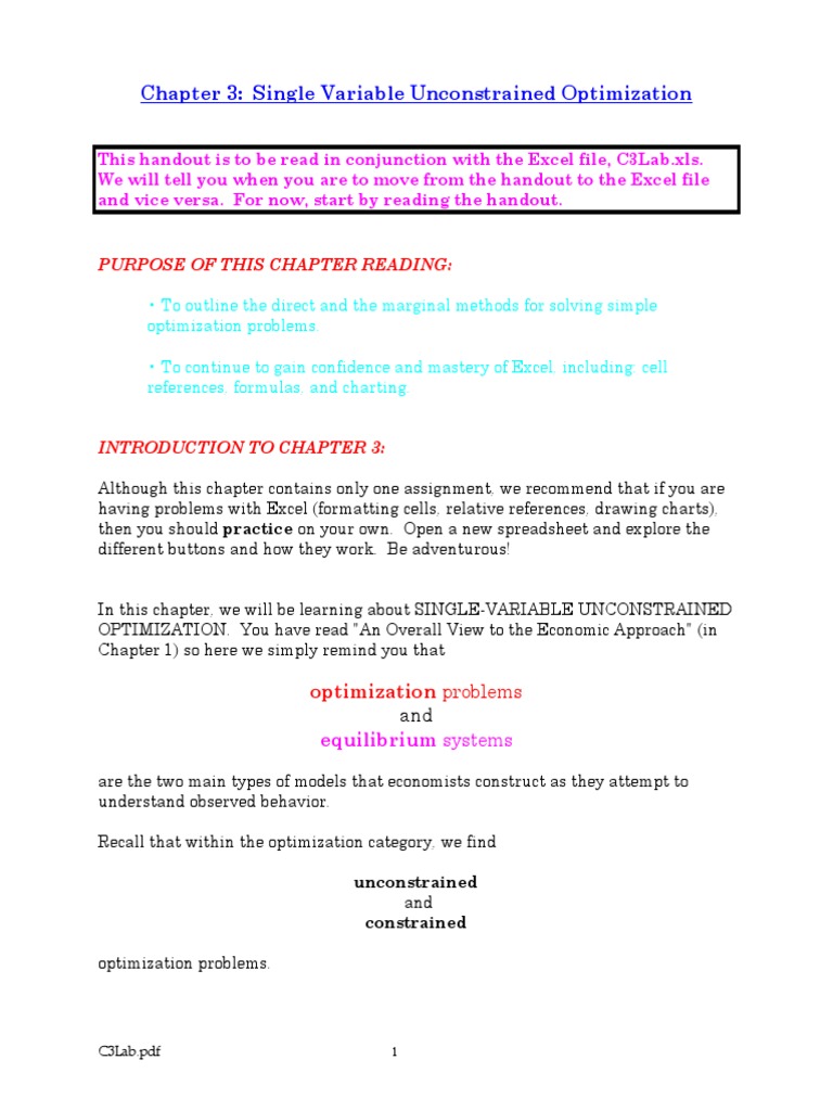 C3Lab PDF | PDF | Mathematical Optimization | Derivative