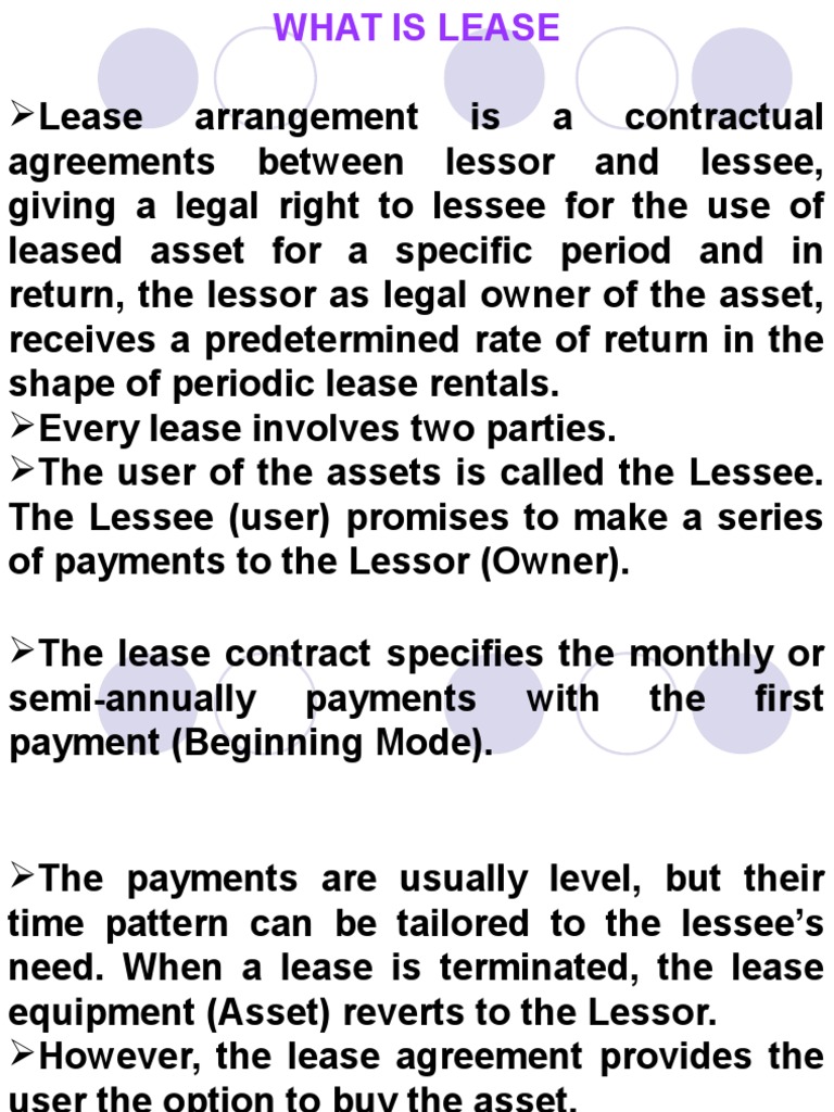 Leasing Basic Concepts | PDF | Lease | Depreciation