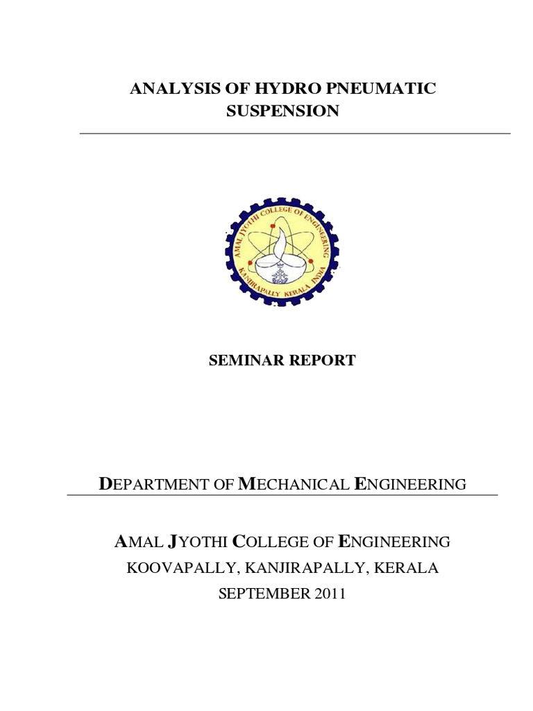 Analysis of Hydropneumatic Suspension | PDF | Mechanical Engineering ...