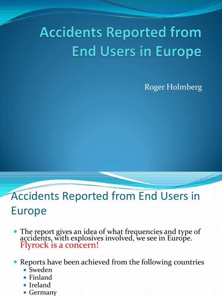European Explosives Accident Report | PDF | Explosive Material | Explosion