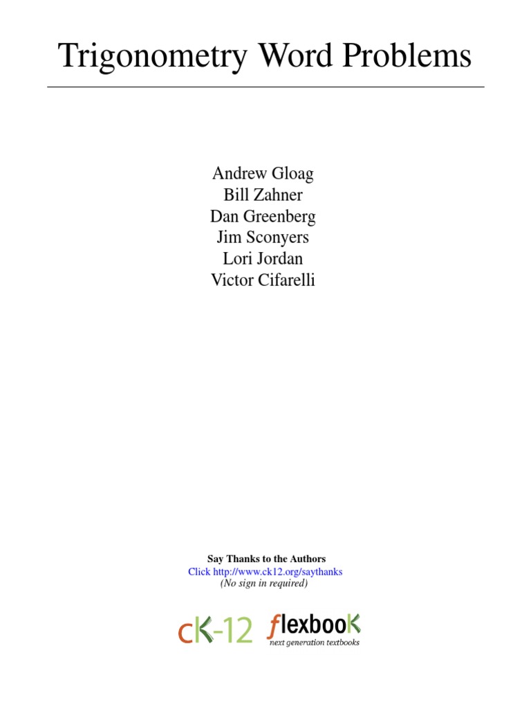 Trigonometry-Word-Problems L v6 s1 PDF | PDF | Trigonometric Functions ...