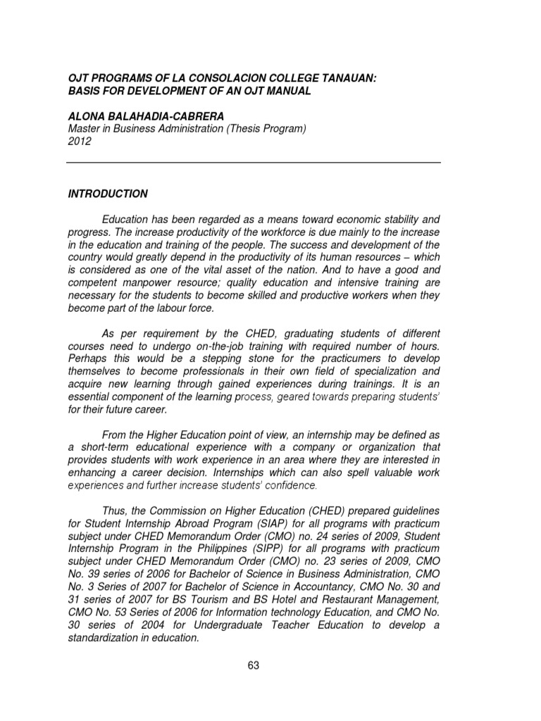 6 Ojt Program BAm | PDF | Internship | Job Hunting