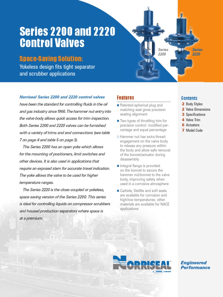 Norriseal 2200 2220 Brochure 080814 | PDF | Valve | Gas Technologies