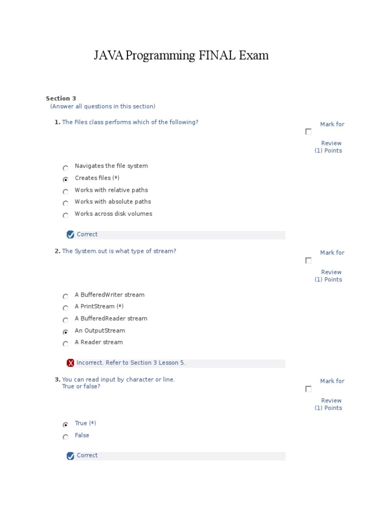 JAVA Programming FINAL Exam | PDF | Method (Computer Programming) | Inheritance (Object Oriented ...