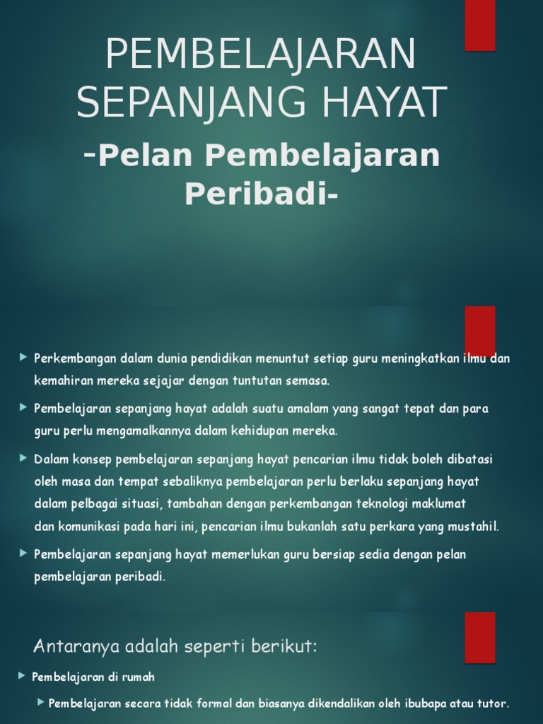 Pembelajaran Sepanjang Hayat | PDF