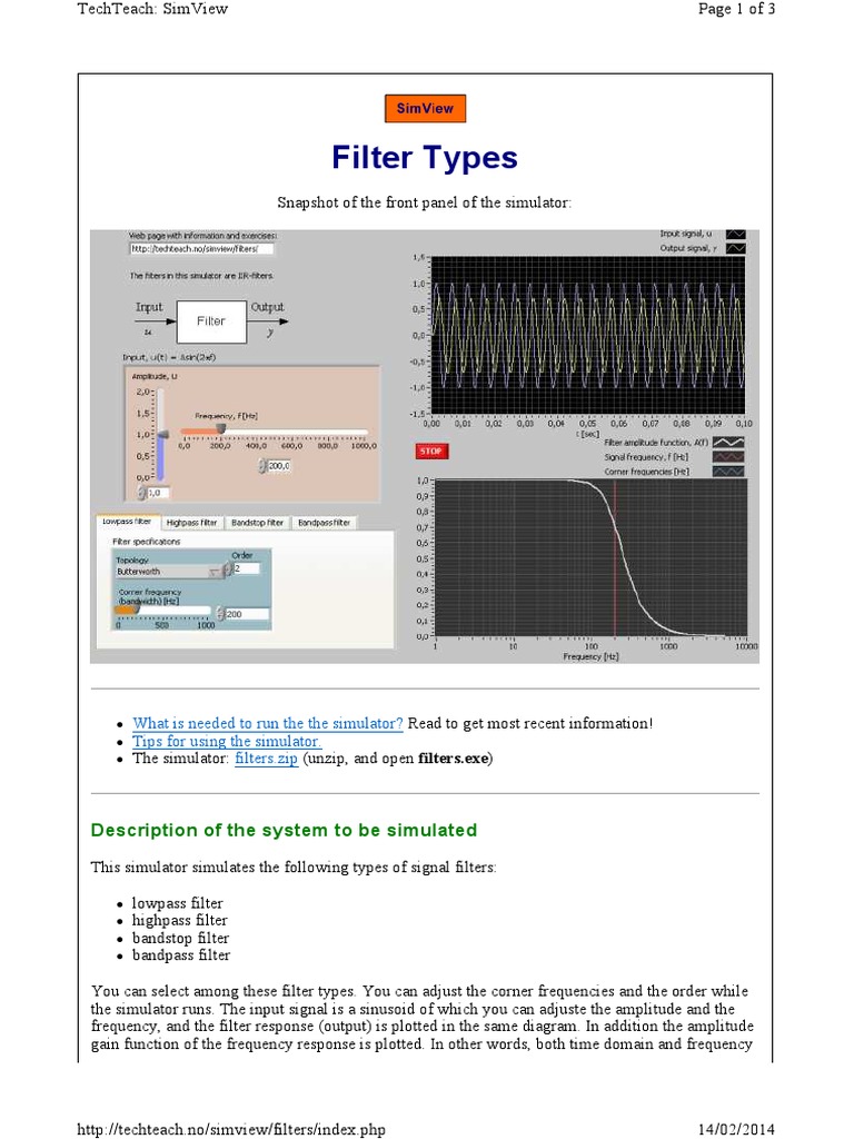 Techteach - No Simview Filters Index | PDF | Filter (Signal Processing ...