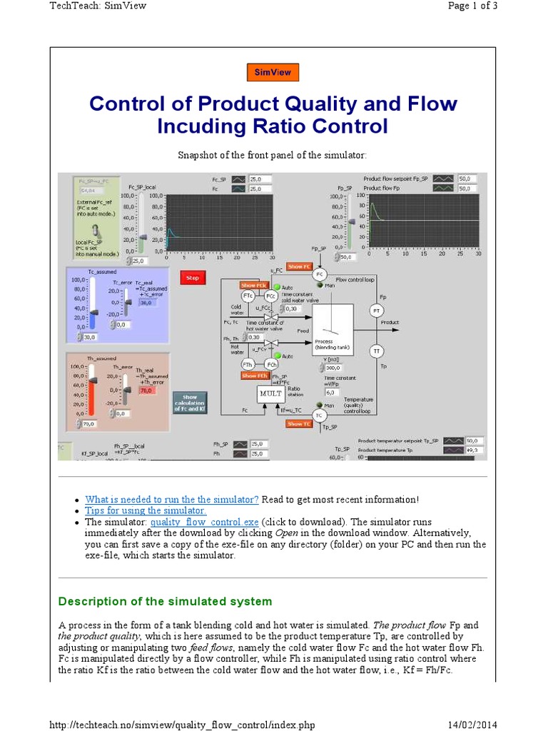 Techteach - No Simview Quality Flow Control Index | PDF | Simulation ...