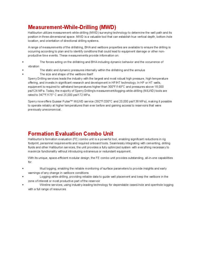 Measurement-While-Drilling (MWD) | PDF