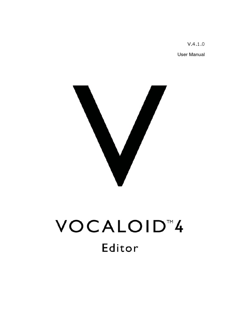 VOCALOID4 Editor Manual | PDF | Computer File | System Software