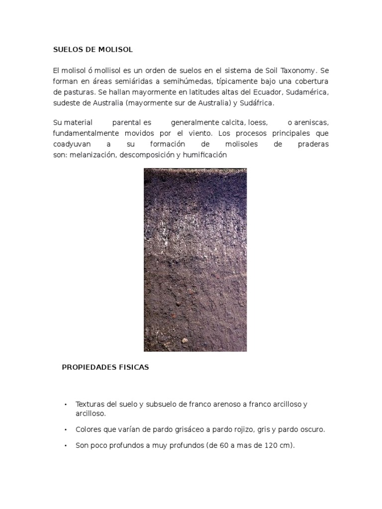 Molisol | PDF | Suelo | Materiales naturales