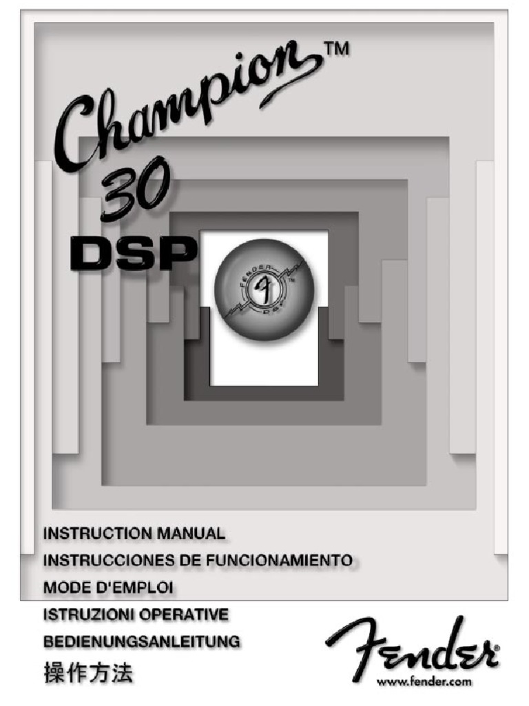 Fender Champion 30 DSP | PDF | Ac Power Plugs And Sockets | Amplifier