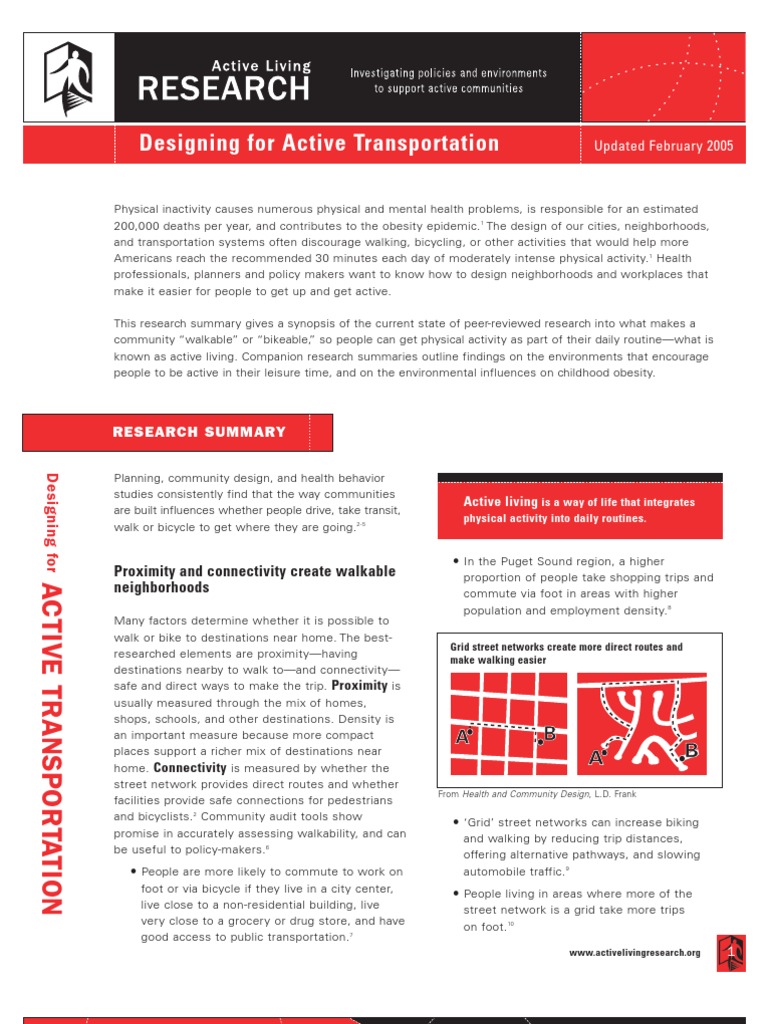 Designing For Active Transportation - ALR USA - 2005 | PDF | Urban ...
